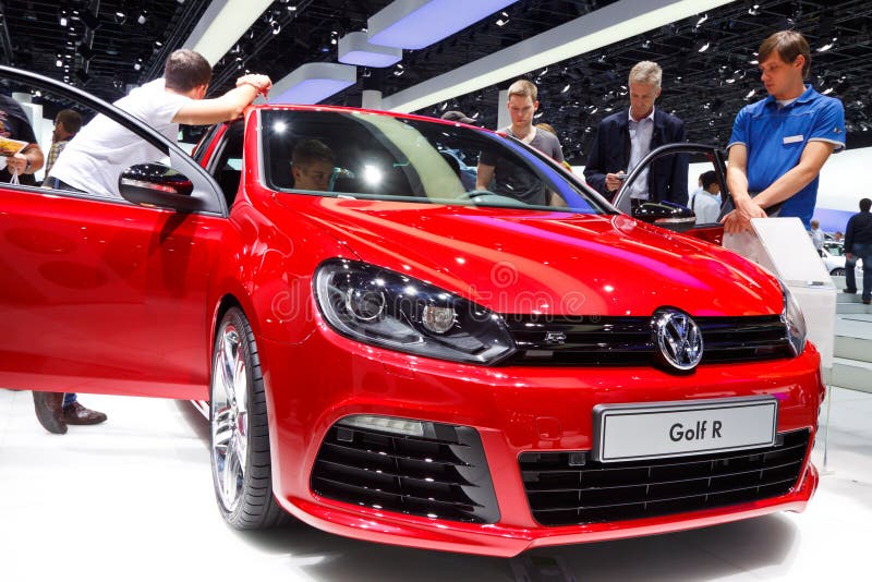 Red VW Golf R32 stock photo. Image of drive, wheels, volkwagon - 13919838