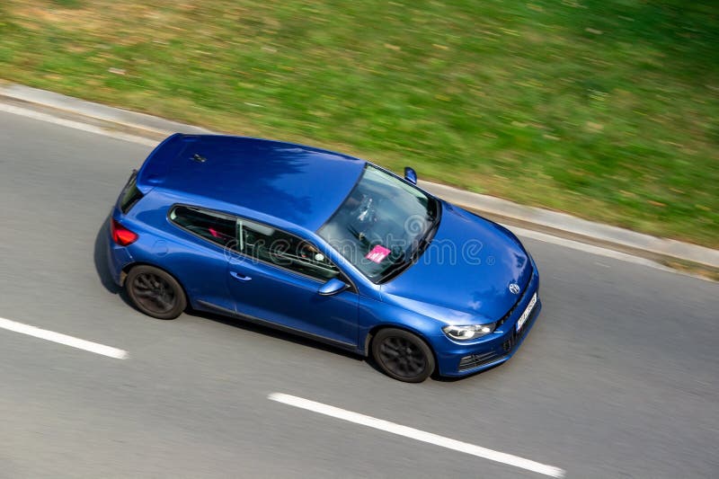 Volkswagen Scirocco Coupe Car with Motion Blur Effect Editorial ...
