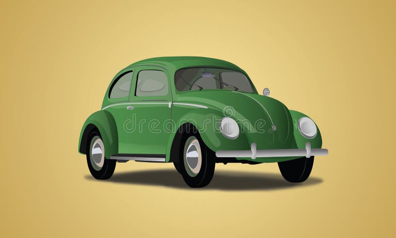 Volkswagen VW Classic Car Vector Stock Vector - Illustration of vintage ...