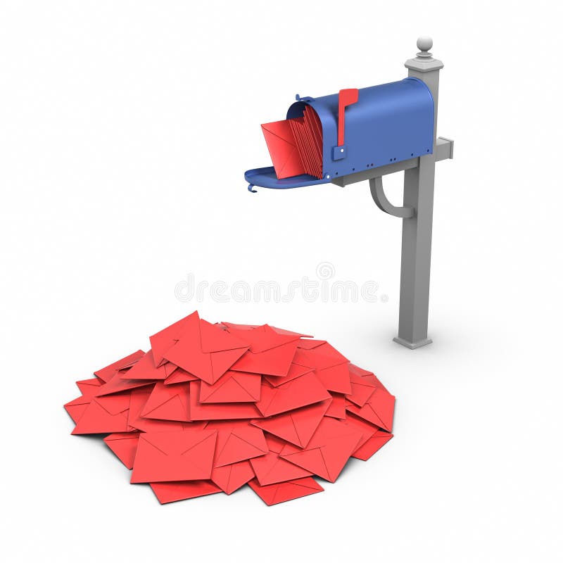 Mailbox voll von Post stock abbildung. Illustration von umschlag - 44472693