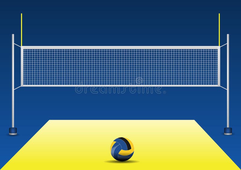 Realistic Volleyball Net with Ball White and Volleyball Net Sport Stock ...