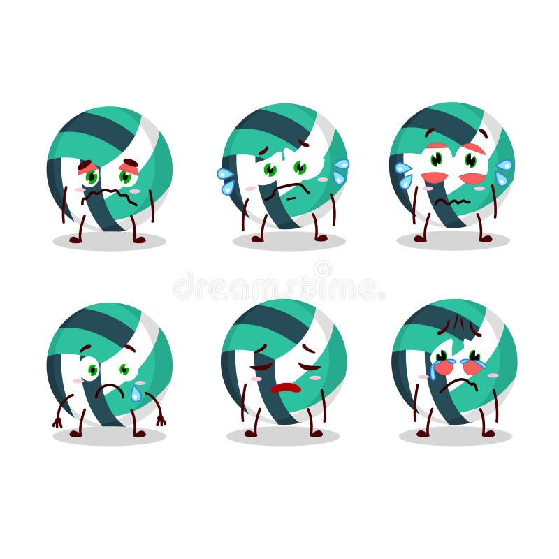 Crying Volley Ball Character Cartoon Stock Vector - Illustration of ...