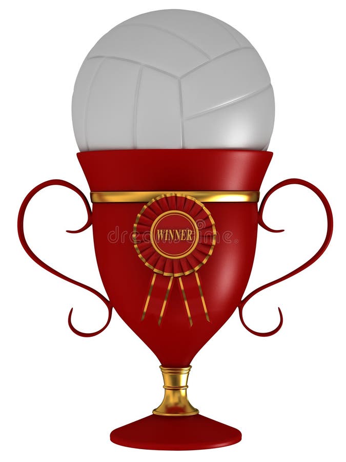 Volley ball with the cup stock illustration. Illustration of equipment ...
