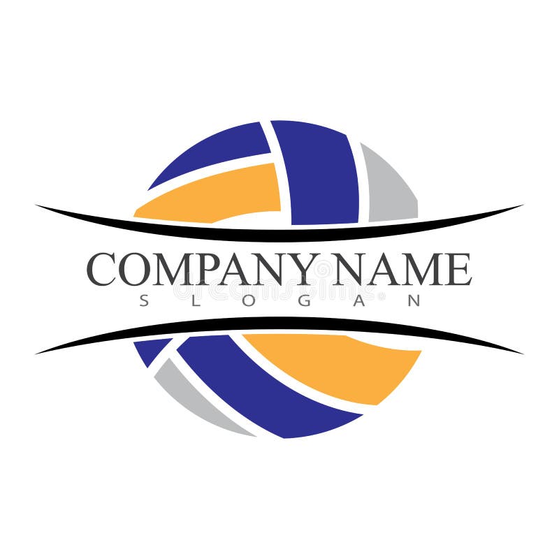 Volley Ball Logo Vector and Symbol Design Template Stock Vector ...