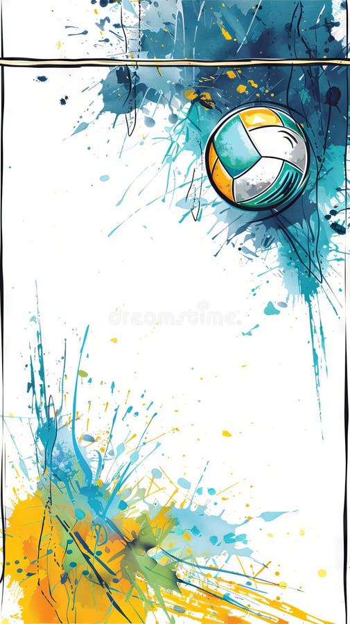 Volleyball Background Graphics Template Stock Illustration ...