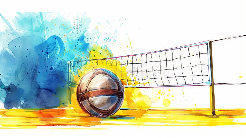 Volleyball Background Graphics Template Stock Illustration ...