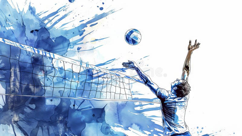 Volleyball Background Graphics Template Stock Illustration ...