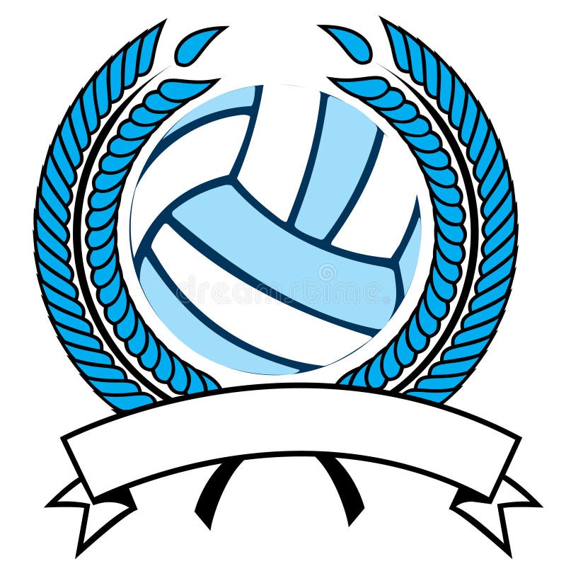 Volleyball Player Spiking Ball Crest Stock Vector - Illustration of ...