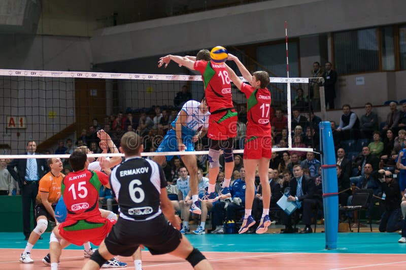 Volleyball match editorial stock image. Image of jump - 18977634