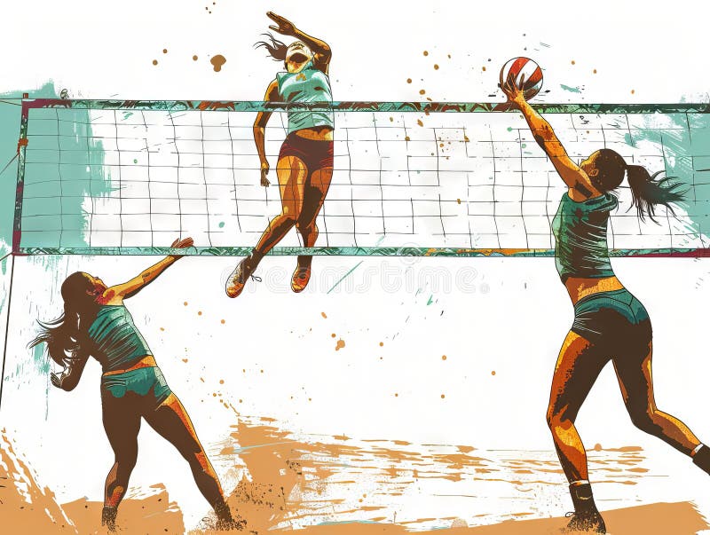 Volleyball Background Graphics Template Stock Illustration ...