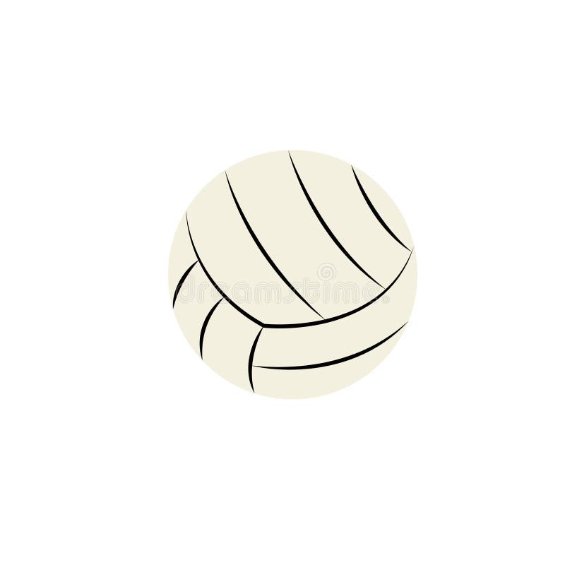 Volleyball Ball Flat Icon. Vector Stock Illustration - Illustration of ...