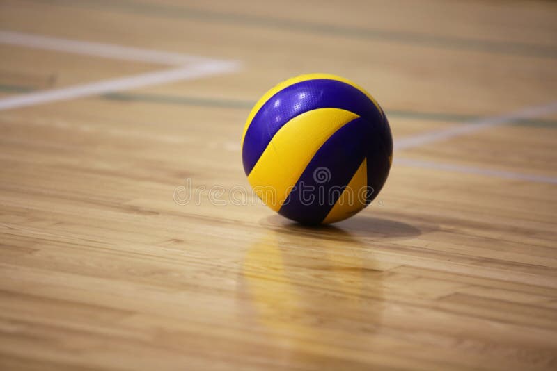 Volleyball Ball on the Floor Stock Image - Image of line, sport: 63322411