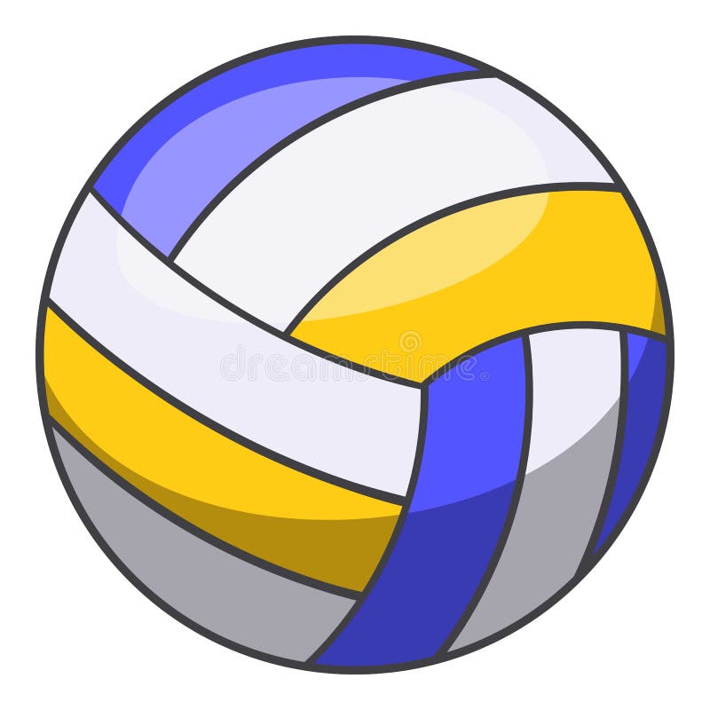 Volleyball Ball Icon, Cartoon Style Stock Vector - Illustration of ...