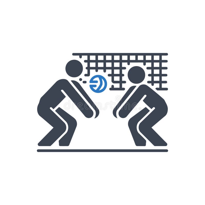 Volleyball Block Icon stock vector. Illustration of symbol - 374474162