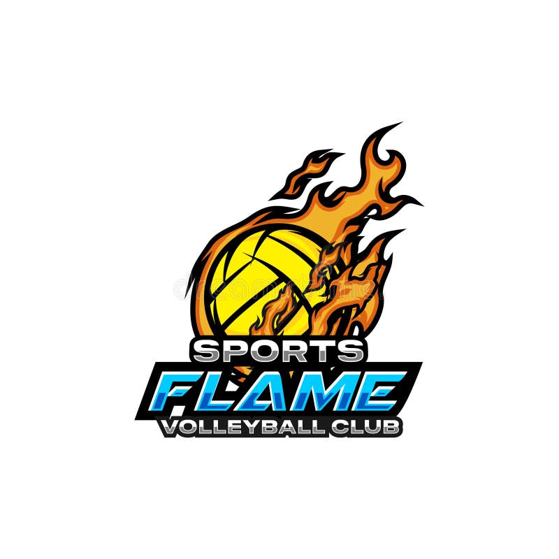 Volleyball Club Logo Design Vector Illustration Stock Vector ...