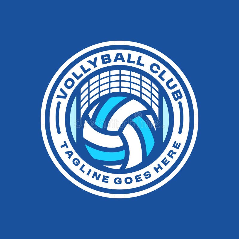 Volleyball Club Logo Sport Emblem Vector Design Stock Vector ...