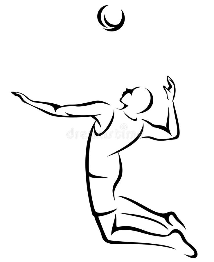 Serving Volleyball Clipart