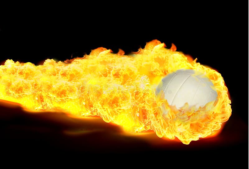 Volleyball fire stock illustration. Illustration of leisure - 12041036
