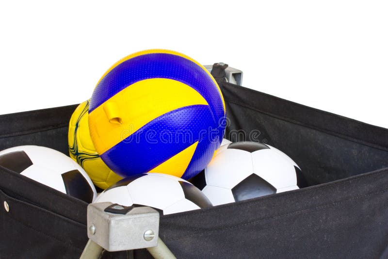 Volleyball and football. stock photo. Image of sport - 26082870