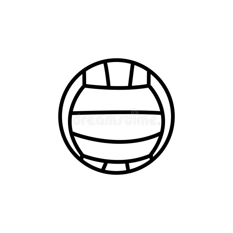 Volleyball Icon Simple Flat Vector Illustration Stock Vector ...