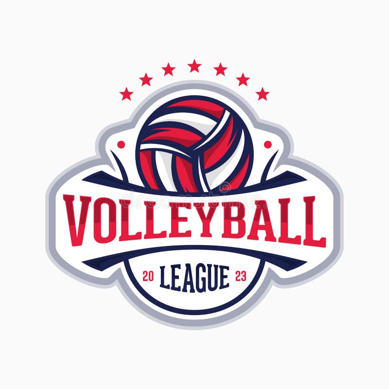 Volleyball League Vector Logo Emblem Design for Sport Team Stock Vector ... Volleyball League Vector Logo Emblem Design for Sport Team Stock Vector ...