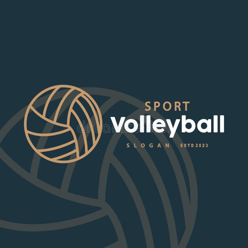 Volleyball Logo, Sport Simple Design, World Sports Tournament Vector ...