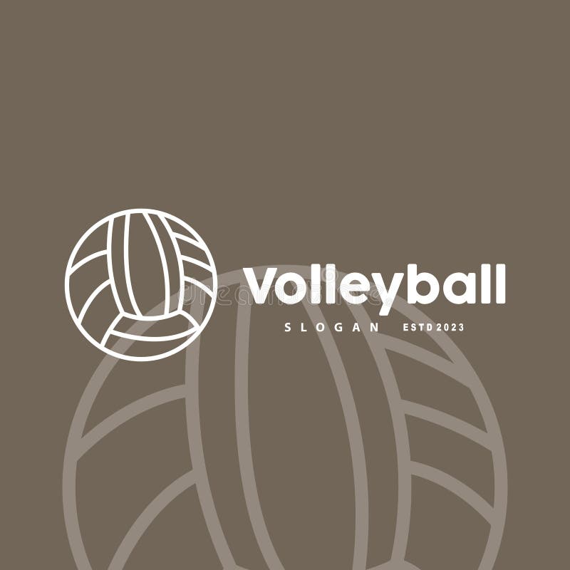 Volleyball Logo, Sport Simple Design, World Sports Tournament Vector ...