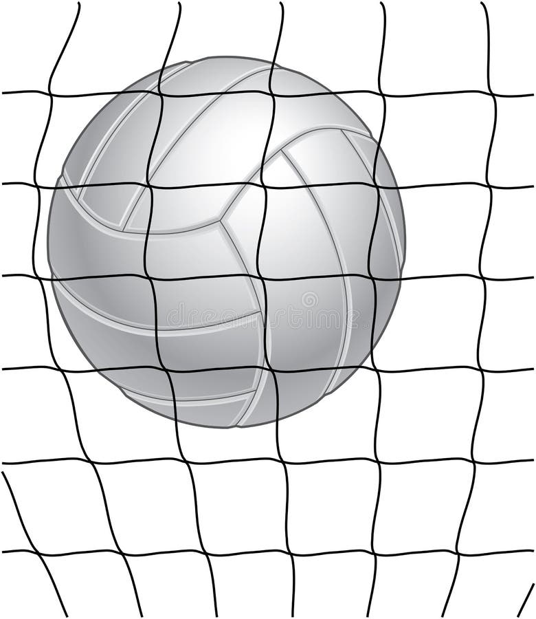 Volleyball and Net stock vector. Illustration of play - 25705589