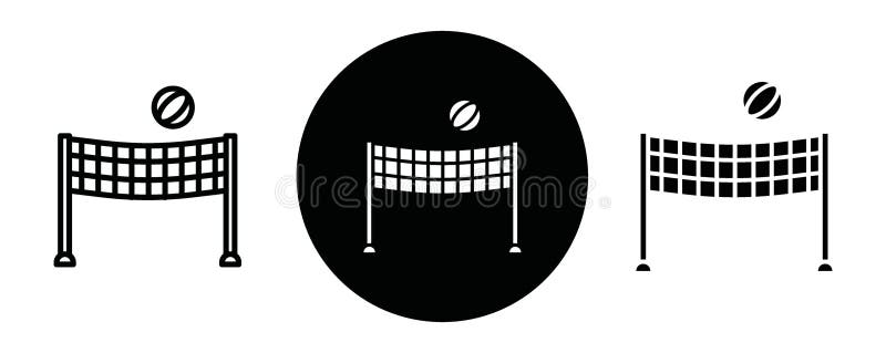 Volleyball Net Outline Icon Collection or Set. Volleyball Net Thin ...