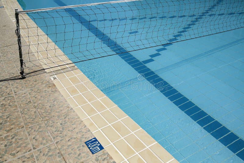 Volleyball Net in the Swimming Pool Stock Photo - Image of swim, relax ...