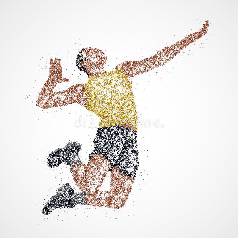 Abstract volleyball player stock vector. Illustration of active - 98731023