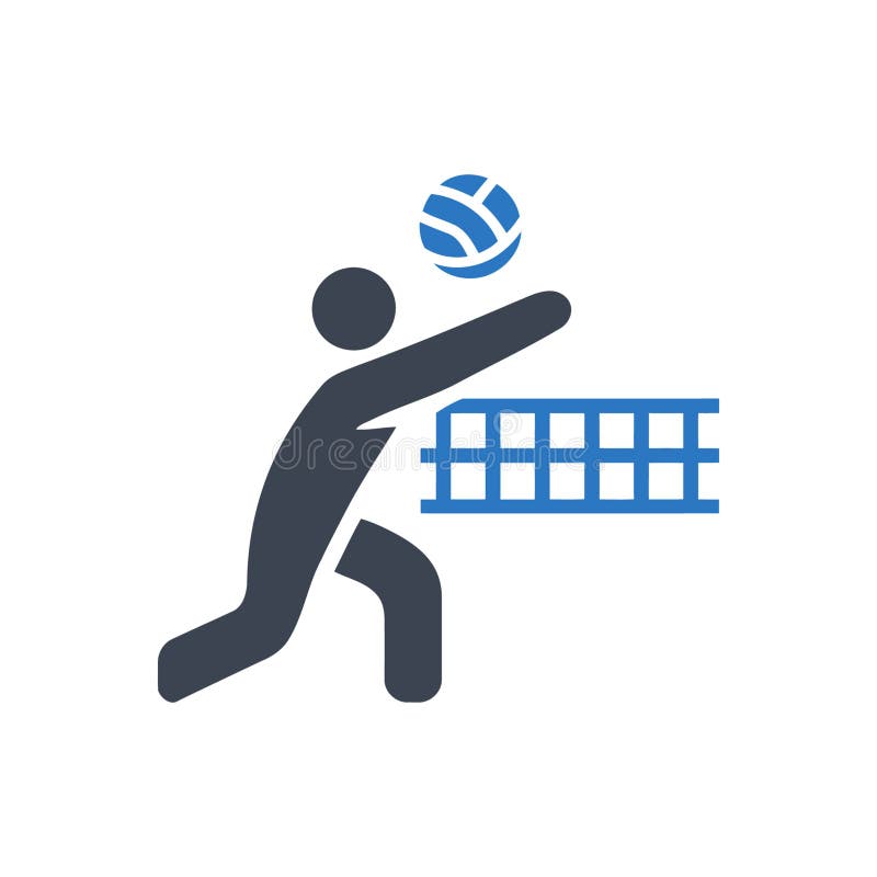 Volleyball Player Action Icon Stock Vector - Illustration of sport ...