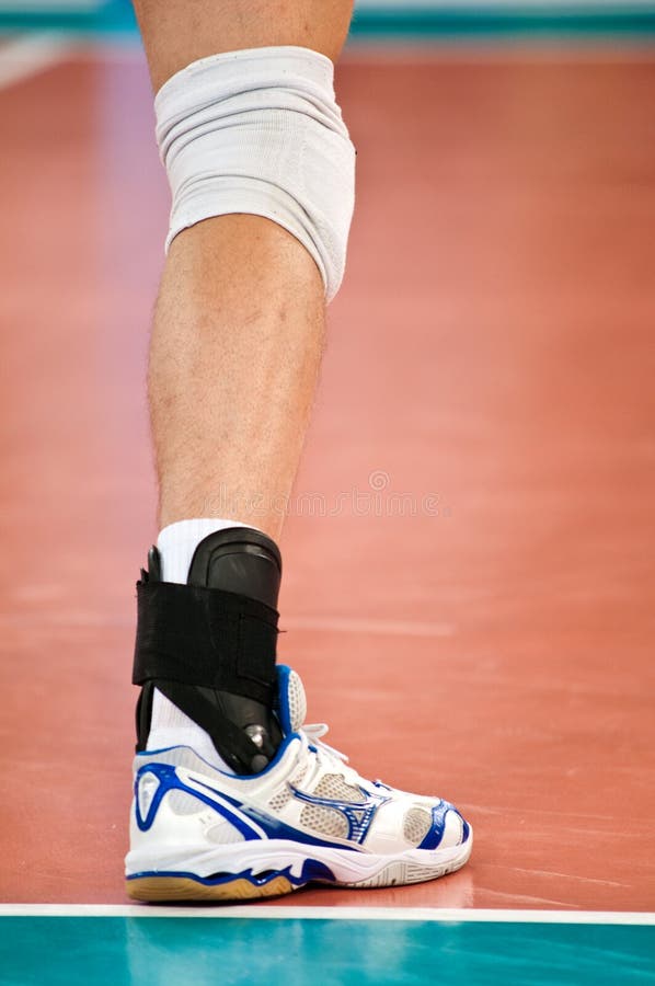 Volleyball player leg stock image. Image of male, padded - 12688251