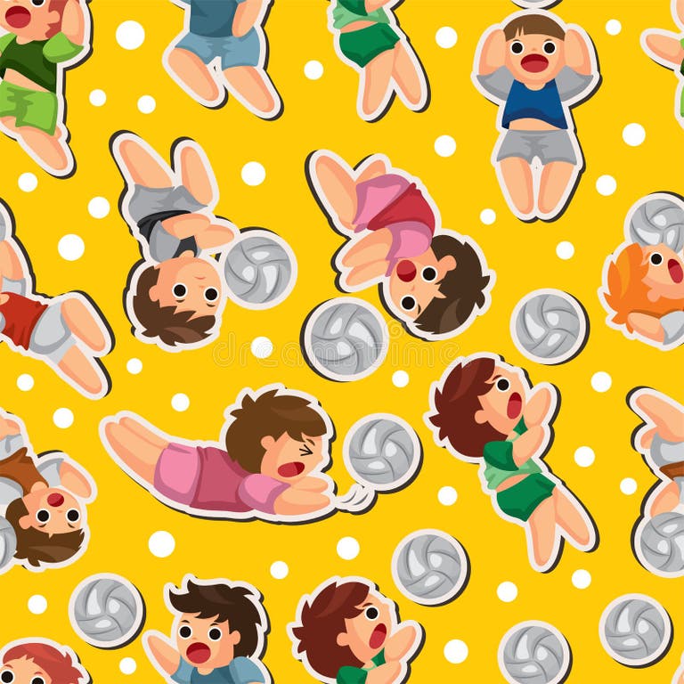 Cute Colorful Volleyball Wallpaper Stock Illustrations – 32 Cute ...