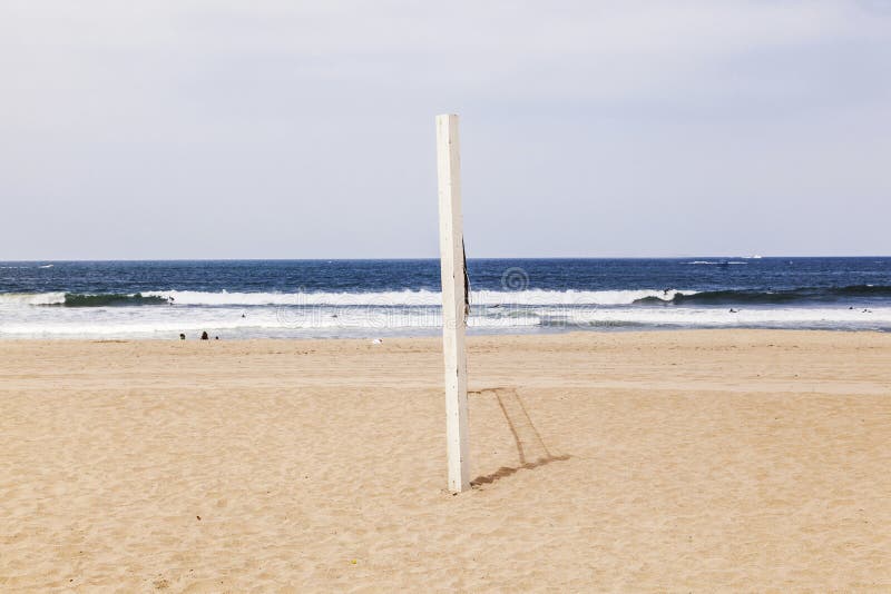 Volleyball Post at the Beach Stock Photo - Image of club, equipment ...