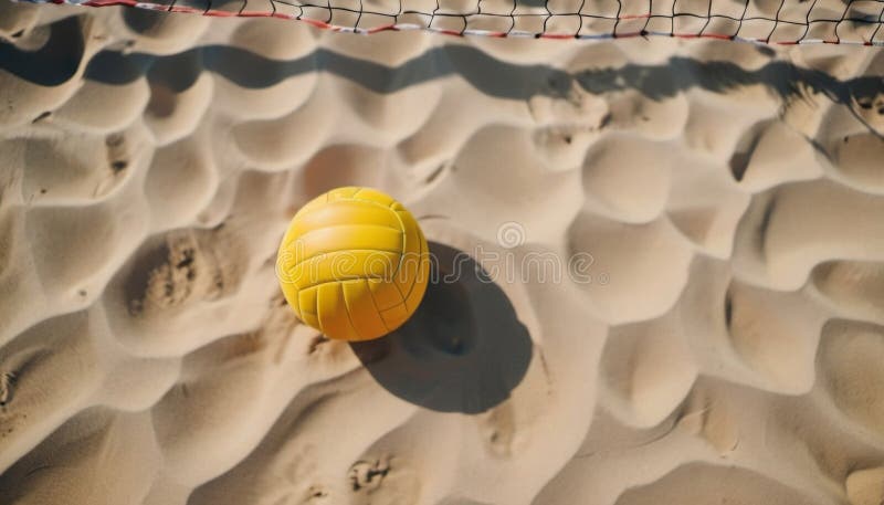 Volleyball on the Sand. Beach Sports Stock Illustration - Illustration ...