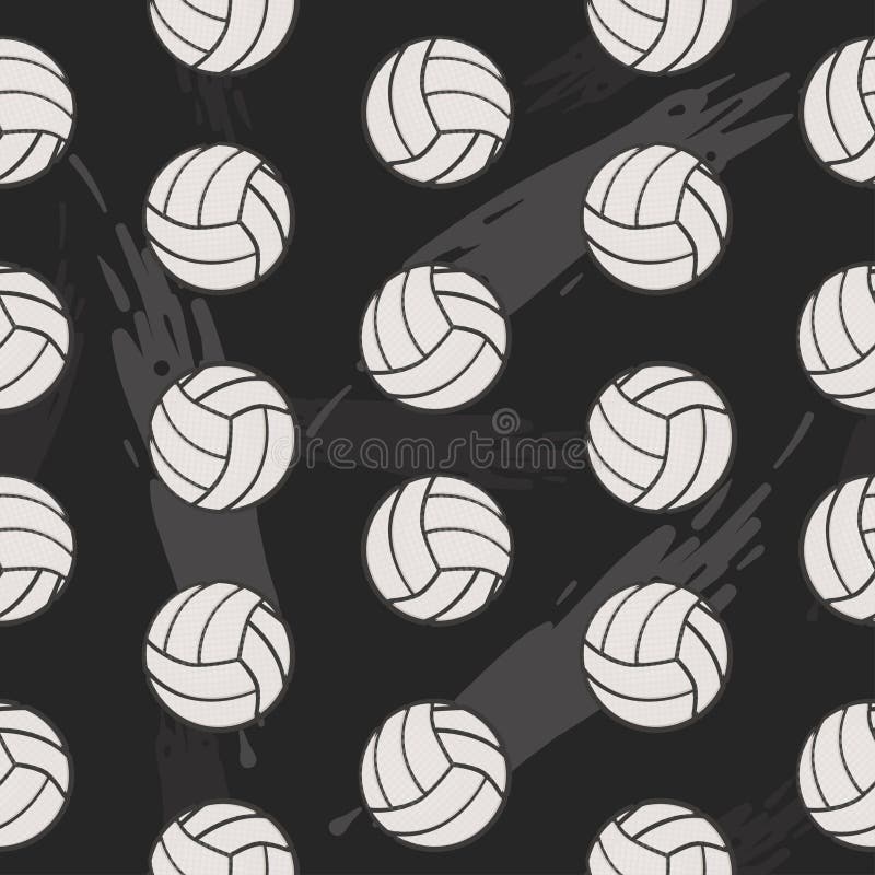 Volleyball Seamless Pattern for Boy. Sports Balls on Background Stock ...