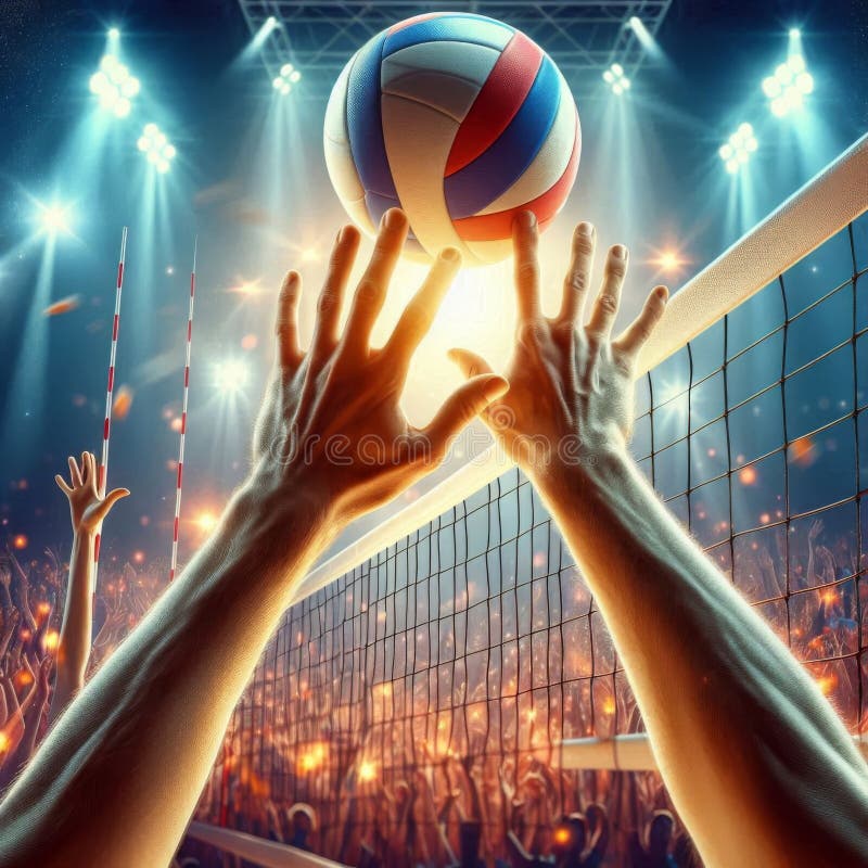 Volleyball Spike Net Stock Illustrations – 730 Volleyball Spike Net ...