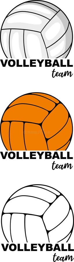 Volleyball Team. Set for Design Stock Illustration - Illustration of ...