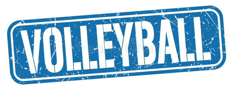 VOLLEYBALL Text Written on Blue Stamp Sign Stock Illustration ...