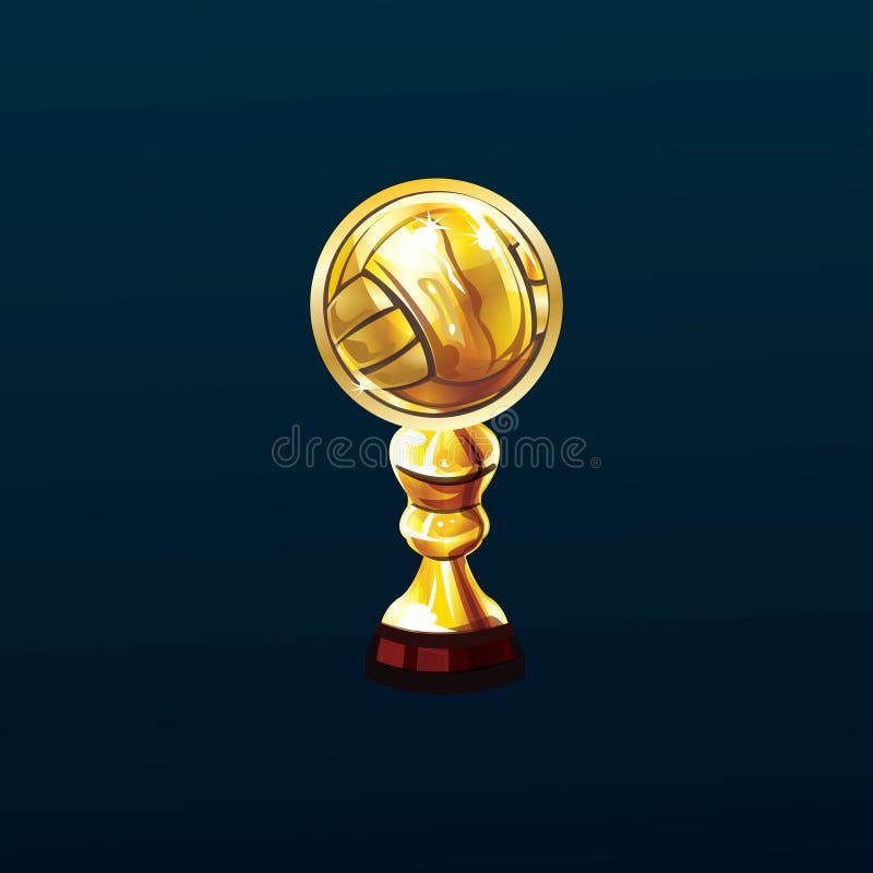 A Volleyball Trophy Illustration.. Vector Illustration Decorative ...