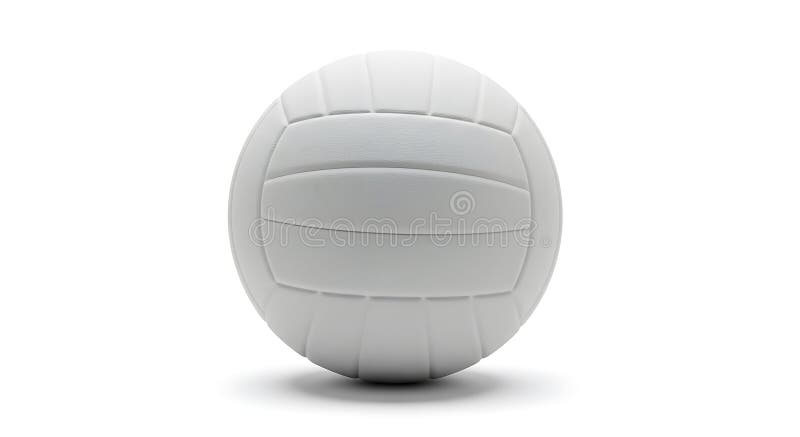 Volleyball with a White Surface Featuring a Textured Finish. Vertical ...