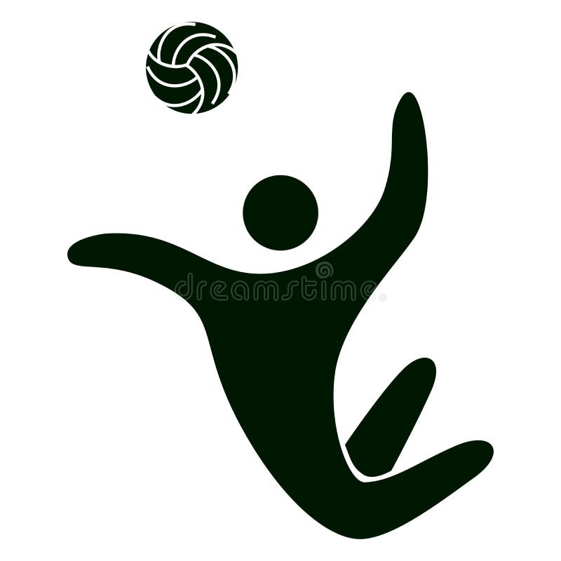 Volleybalpictogram. Vlakke Vectorillustratie Van Volleybal Voor Het ...