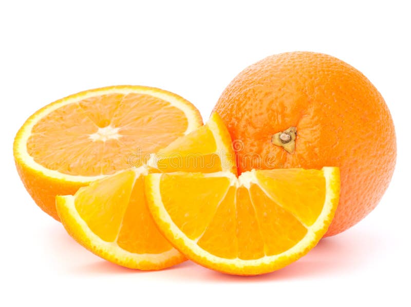 Ganze Orange Frucht Und Sein Segment Oder Hinterpausche Stockbild ...