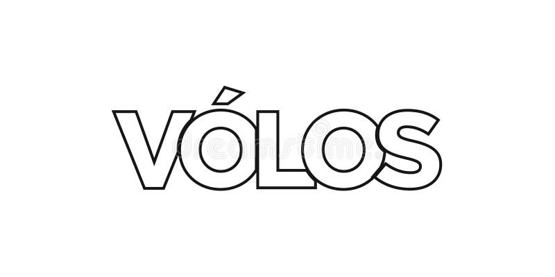 Volos In The Greece Emblem The Design Features A Geometric Style Vector Illustration With Bold
