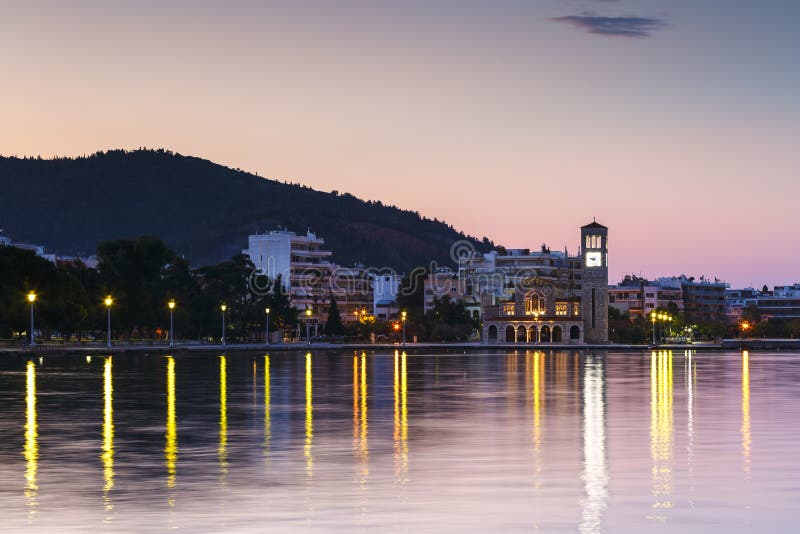 Volos-Stadtansicht Von Pelions-Berg, Griechenland Stockbild - Bild von ...