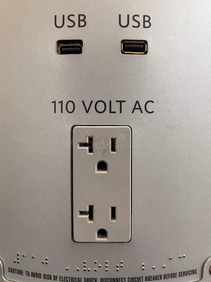 110 Volt AC Electrical Outlet Stock Image - Image of electrical ...