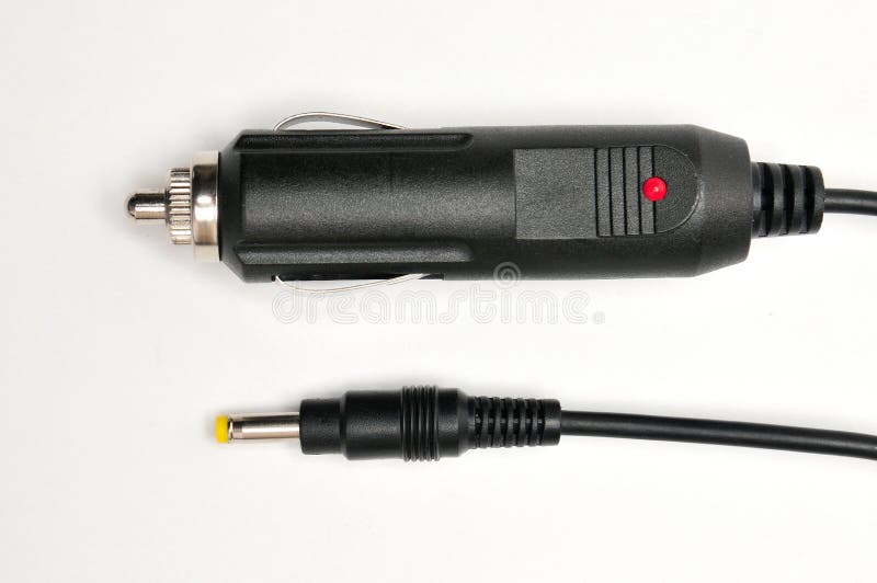 12 Volt Car Adapter on a White Background Stock Photo - Image of truck ...
