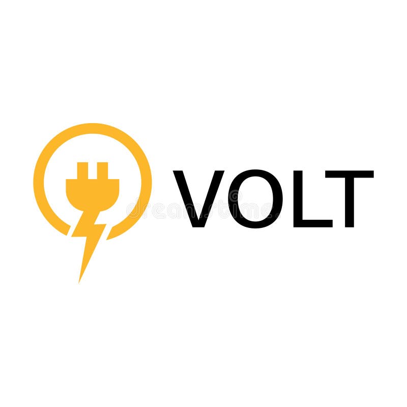 Volt Flat Minimalist Logo Design Stock Illustration - Illustration of ...