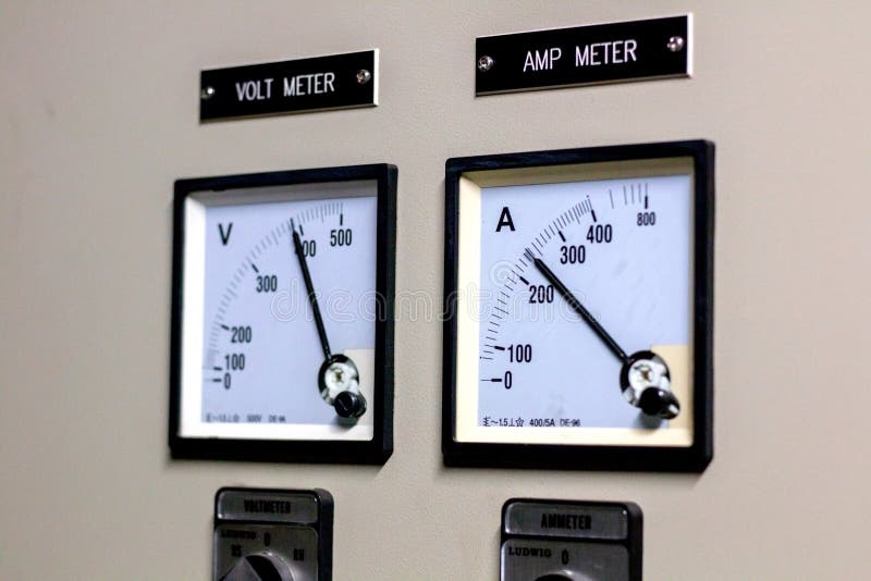 Volt meter and amp meter stock photo. Image of meter - 262282294